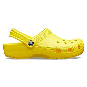 Crocs Unisex-Adult Classic Clogs (Best Sellers), Lemon, 9 Men/11 Women
