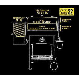 Pit Boss Classic 700 sq. in. Wood Fired Pellet Grill & Smoker, Smoke, Bake, Roast, Braise and BBQ