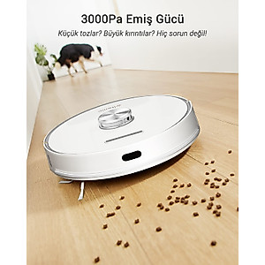 Ultenic T10 Robot Vacuum Self Emptying, Robot Vacuum and Mop Combo, 60-Day Capacity, LiDAR Navigation, 3000Pa Strong Suction, APP & Remote & Alexa Control, Ideal for Pet Hair, Hard Floor and Carpet