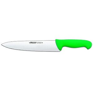 ARCOS Chef Knife 10 Inch Nitrum Stainless Steel and 250 mm Blade. Professional Multipurpose Cooking Knife. Ergonomic Polypropylene Handle.Professional Chef Knife. Series 2900. Color Green.
