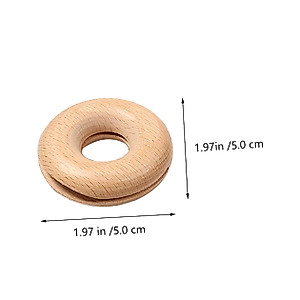 Veemoon 2pcs Wooden Sealing Clip Spades Food Walnut