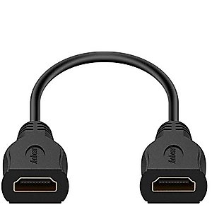 4K HDMI Extension Cable 1 FT Female to Female, Anbear Gold Plated High Speed HDMI2.0 Extender Double Female HDMI Connector Support 4K@60 HZ,3D