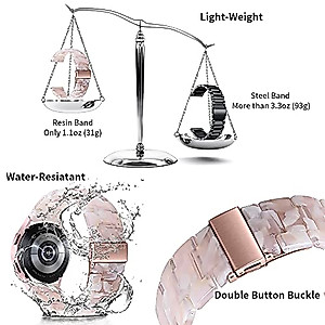 OCEBEEC Resin Bands Compatible with Samsung Galaxy Watch 6 5 4 Band 40mm/44mm, Watch 5 Pro 45mm, Galaxy Active 2, 20mm Band for Galaxy Watch 4 Classic 42mm 46mm, Watch 6 Classic 43mm/47mm Women