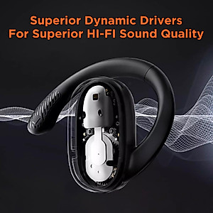 GameXtrem Bluetooth Headphones Wireless Earbuds 48hrs Playtime Wireless Sports Ear Buds with Mic Waterproof Earphones for TV Phone Laptop(Adjustable, Suitable for All Ear Shapes) (Black)