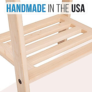 Pennsylvania Woodworks Handcrafted Maple Garment Rack - Sleek & Stylish Clothing Storage, Home Organization, Boutique Display, Coat Rack, Laundry Room Decor - Made in the USA (Medium)