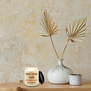 AharHora Candle Gifts for Women Men, Vanilla Scented Candle Miss Your Face Candle, Long Distance Relationship Gift Thinking of You Gift, Funny Friendship Candle for Best Friend Bestie Coworker