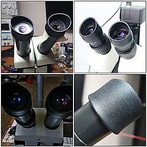 TEHAUX 2 pcs Soft Rubber Eyepiece Eye Shield 33mm Eye Guards Cups Eyepiece Covers for Binocular Microscope