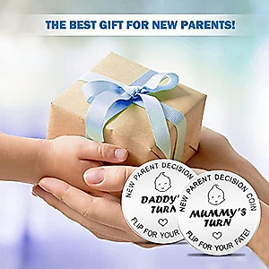 Neatbuddy Decision Making Coin 2PCs Set, Pregnancy Gifts for First Time Moms, New Dad Gifts, New Moms Gifts for Women,New Baby Gift for New Parents to Be Birthday Gift