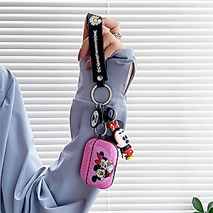 Cute Airpod pro Case, Airpod pro Personalise Custom, Airpod pro Case Cover with Keychain/Lanyard Protective Hard Case Skin Portable Shockproof Cover for Women Girls Wireless Airpod pro Case (Minnie)