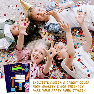 Arcade Birthday Invitations with Envelopes - Game On Party Invitation Card - Arcade Video Games Themed Fill-in Invites Cards - Neon Glow Gaming Party Celebration(20 Pack) -10