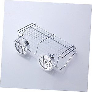 Amosfun Shower Tea Bag Holder Dish Pantry Closet for Kitchen Hindu Gods Statues Bathroom Oragnizer Green Tin Containers Seashell Flower Pot Kitchen Storage Pantry Suction Shelf