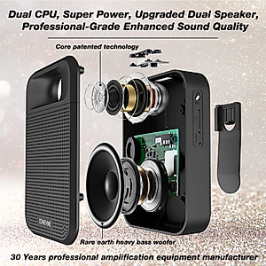 Portable Voice Amplifier, Towevine Rechargeable Microphone for Teachers, Speaker with Headset and Waistband for Classroom, Singing, Coach, Training, Presentation, Tour Guide