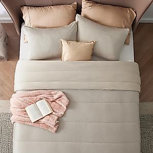 Bedsure Queen Comforter Set - Cooling and Warm Bed Set, Linen Reversible All Season Cooling Comforter, 3 Pieces, 1 Queen Size Comforter (88"x88") and 2 Pillow Cases (20"x26")