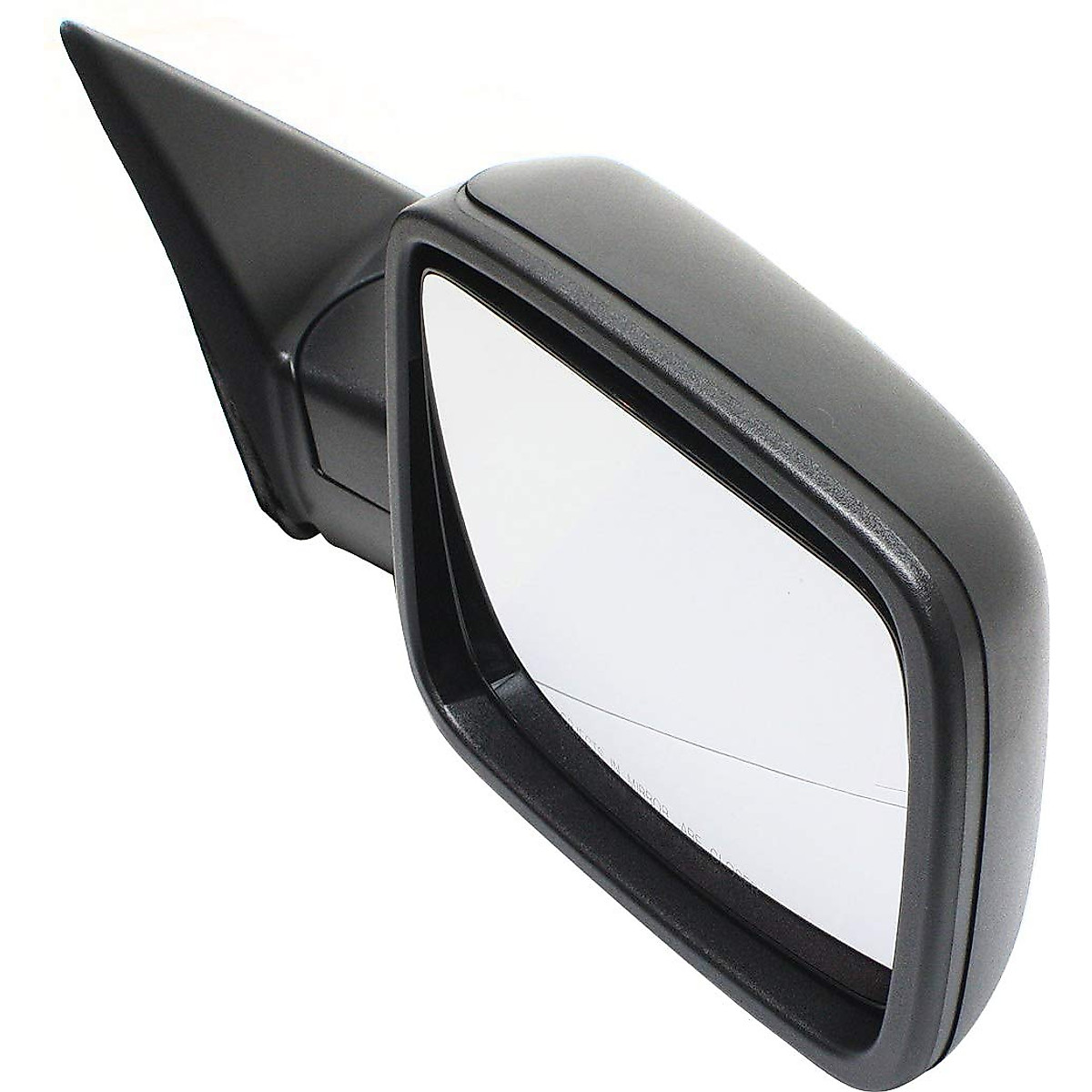 Kool Vue Passenger Side Non-Electric Mirror for Ram 1500 2013-2018 Manual Fold Without Signal Light, Blind Spot Light, Memory & Puddle Lamp Textured w/o Towing Package
