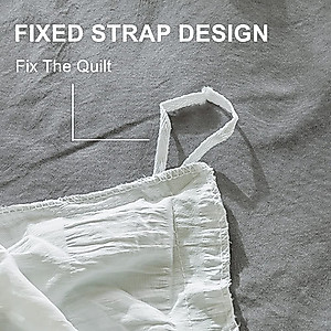 Xicennego 4 Piece Seersucker Duvet Cover Set, Princess Bedding Set, 1 Duvet Cover, 1 Washed Cotton Flat Sheets, 2 Pillowcases (King, Purple)