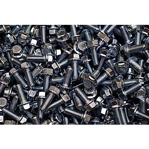 (100) Grade 5 Hex Head 3/8-16 x 1 Serrated Flange Bolts Cap Screws Zinc