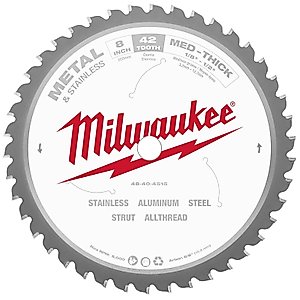 Fits Milwaukee 48-40-4515 8" 42 Tooth Dry Cut Cermet Tipped Metal Cutting Saw Blade