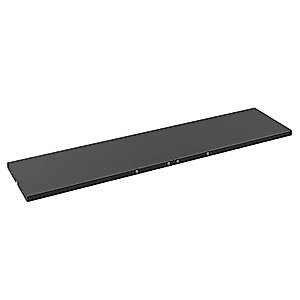 KINYING Metal Black Shelving for 48 Cu.ft Large Storage Shed, 51 in * 13 in, with Screws,Easy Assembly