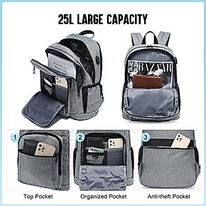 LOVEVOOK Laptop Backpack for Women Quilted Fashion Travel Backpack Purse Airline Approved 15.6 Inch Large Teacher Nurse Bag with Dual Computer Compartment for Work Business College