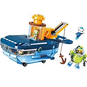 BASEPLATES for Age 6+ Building Block Ocean Adventure Octonauts GUP-C Blue Whale Vehicle & Barnacles Kwazii Tweak 630pcs Building Brick Set-No Package Box