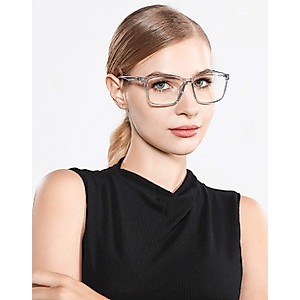 OIAMIK Blue Light Blocking Glasses: Computer Reading TV Phones Gaming Glasses Anti Eyestrain Blue Light Glasses for Woman/Men Anti UV Glare Eyeglasses (Gray)