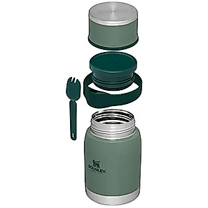 Stanley Adventure to Go Insulated Food Jar with Cup Lid and Spork - 36oz - Stainless Steel Insulated Food Container - BPA-Free and Dishwasher Safe