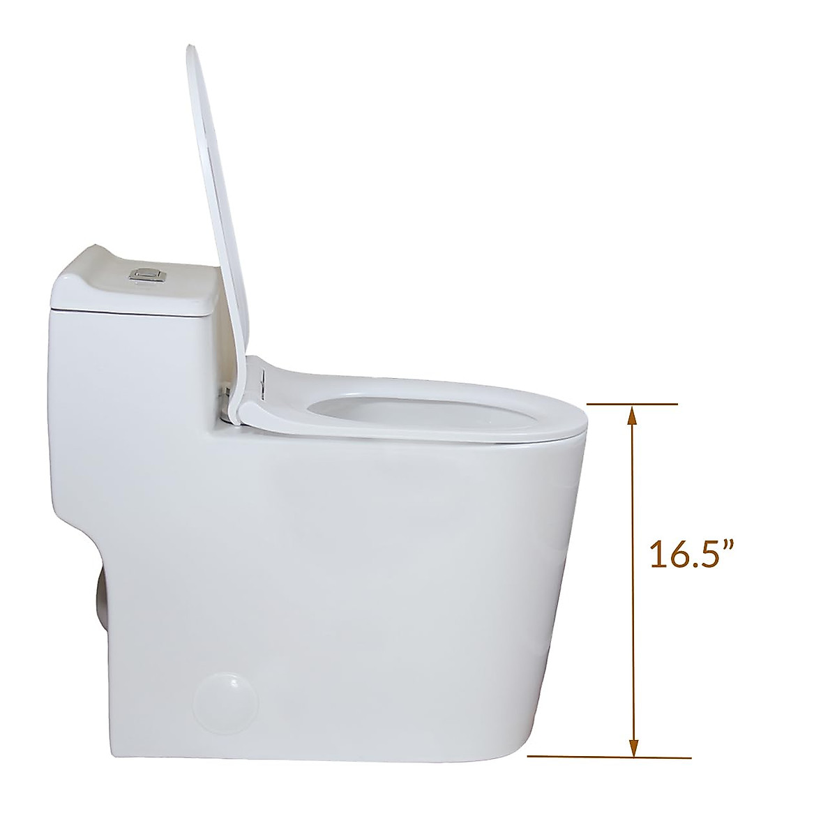 WinZo WZ5080S Dual Flush One Piece Toilet With 10" Rough-in Elongated Comfortable Height, White