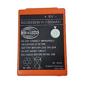 Meewellvetry HBC Radiomatic Battery BA225030 6V 1500mAh BA225030 Ni-Mh Rechargeable Battery for HBC Crane Remote Control Pump Truck Battery