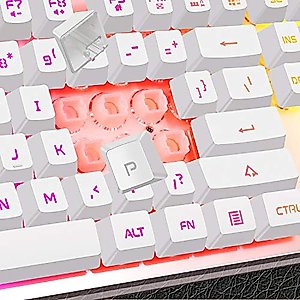 Gaming Keyboard and Mouse Combo, K1 RGB LED Backlit Keyboard with 104 Key Computer PC Gaming Keyboard for PC/Laptop(White)
