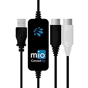 iConnectivity mio 1-in 1-out USB to MIDI Interface for Mac and PC