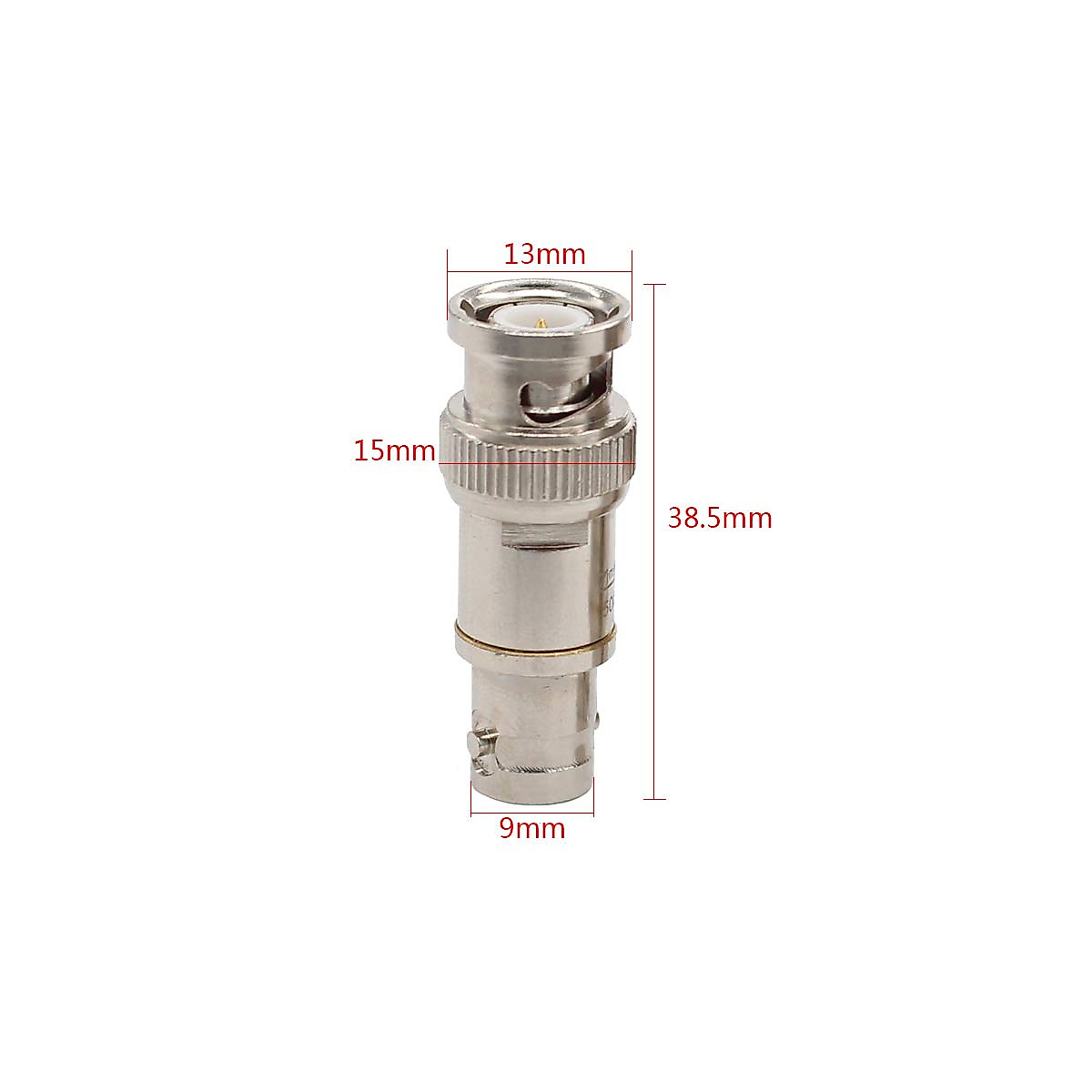 MOTOKU 2X Copper Adapter 50Ohm 38.5mm Insert Type BNC Feed Through Terminator