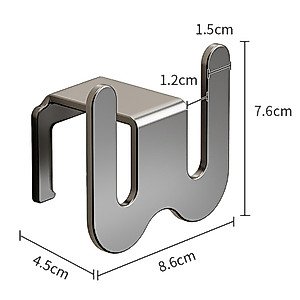 YIKANGHENG Black Slipper Rack, 3 Inch x 2 Inch Aluminium No Punching Hole Slipper Holder for Hanging Slipper, Making Your Room Tidy, Used for Bedroom and Bathroom (Black)