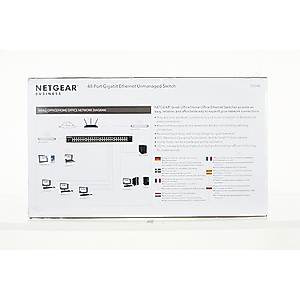 NETGEAR 48 Port Gigabit Network Switch (GS348) Ethernet Switch - Desktop or Rackmount, and Limited Lifetime Protection