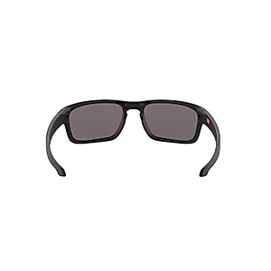 Oakley Men's OO9408 Sliver Stealth Square Sunglasses, Matte Black/Grey Iridium, 56 mm
