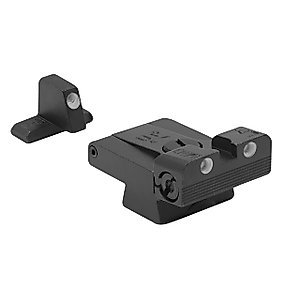 MEPRO Tru-Dot Adjustable Night tritium Sights Compatible with HK USP Full Size Tactical Expert Model Green tritium dots Glow on Sight self Illuminated Meprolight Fixed Metal Sights