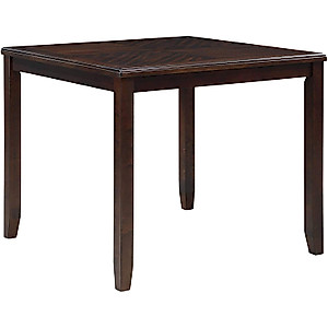 New Classic Furniture Gia 5-Piece Dining Table with Four Chairs, 42" Counter Set, Cherry