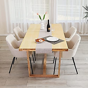 ONEVOG Boucle Dining Chairs with Arms Set of 2 with Curved Backrest, Lumbar Support Upholstered Cream Fuzzy Chair, Upholstered Dining Room Chair for Dinner, Small Spaces, Living Room Guest Arm Chairs