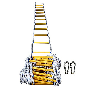 WSYZHL Escape Rope Ladder Emergency Fire Escape Ladders with Hooks Flame Resistant Safety Rope Ladder 2-9 Storey Fast to Deploy Easy to Use, 3/5/8/10/20/30M