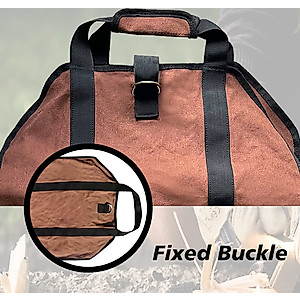 Canvas Firewood Carrier, Log Carrier Tote Bag,Durable Firewood Holder with Handles,Fireplace Wood Stove Accessories,Indoor & Outdoor Use,Perfect for Wood Hay Hauling,Camping, BBQ, Picnic,Campfire