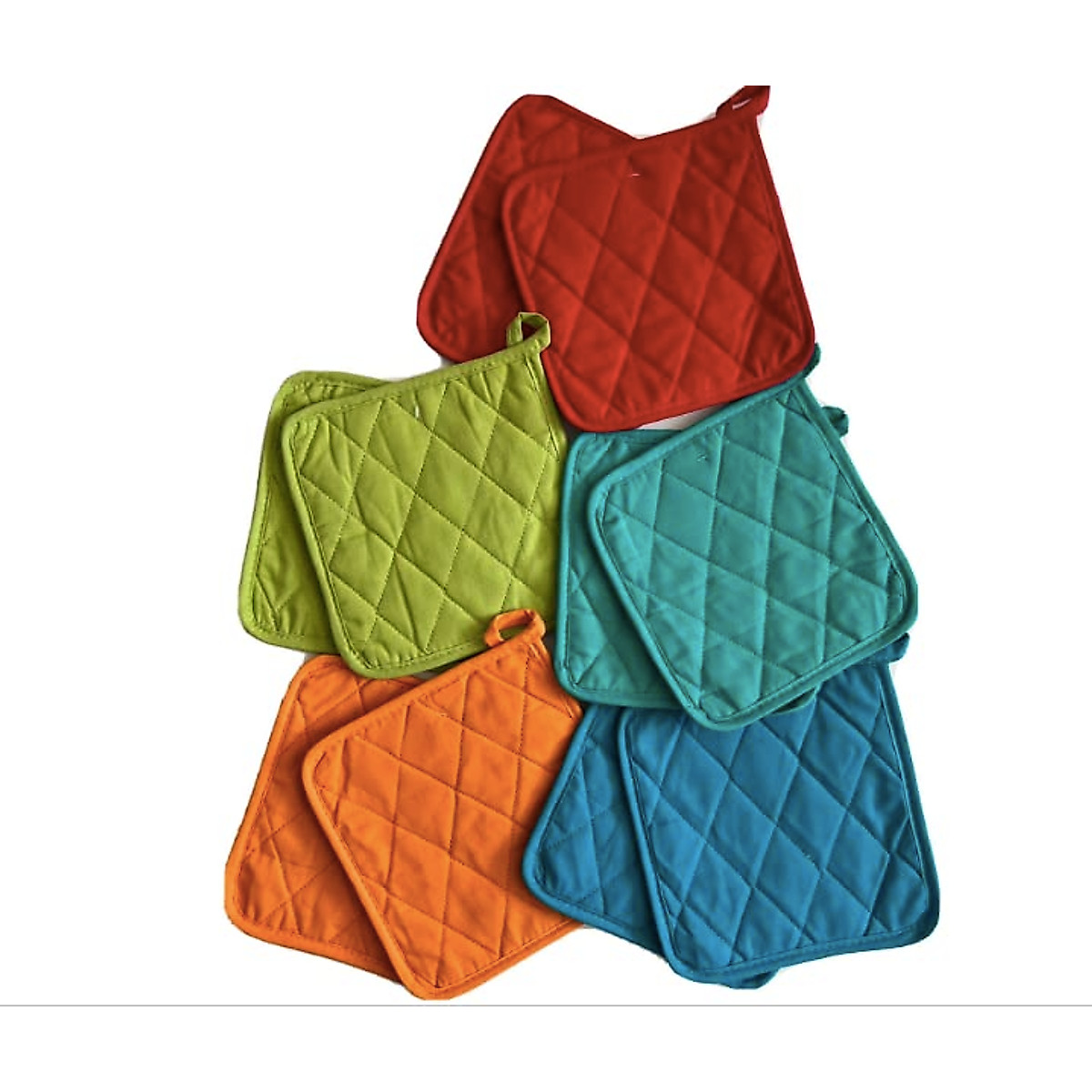 Best Housewarming Gift Ever,Bulk Oven Mitts & Pot Holder for Cooking and Baking 100% Cotton Pot Holder and Oven Mitts - 15 pcs