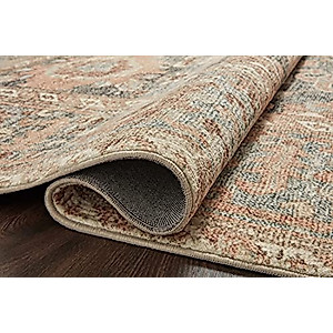 Loloi II Margot Collection MAT-03 Ocean/Spice, Traditional 7'-6" x 9'-6" Area Rug