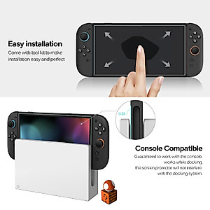 ivoler 4-Pack Screen Protector Tempered Glass for Nintendo Switch 2 [7.9 inch] 2025 with [Alignment Frame] Travel Case Friendly Accessories Transparent Clear Screen Protector for Nintendo Switch 2