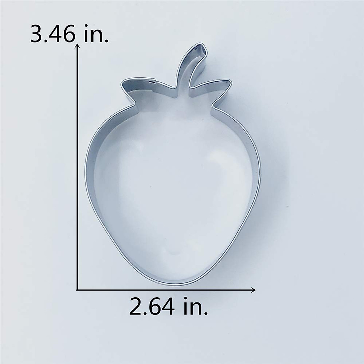 LILIAO Strawberry Cookie Cutter - 2.6 x 3.5 inches - Stainless Steel