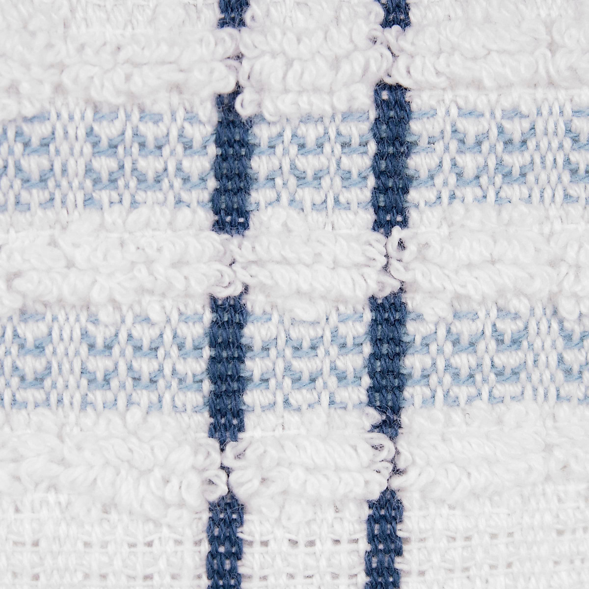 Ritz Royale Collection 100% Combed Terry Cotton, Highly Absorbent, Oversized Kitchen Towel Set, 28" x 18", 2-Pack, Checked, Federal Blue