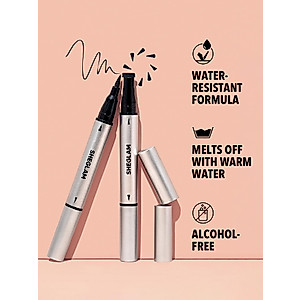 SHEGLAM Black Liquid Eyeliner Pen with Wing Stamp Long Lasting Waterproof Eye Liner Makeup