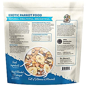 Dr. Harvey's Exotic Parrot Blend, Seedless Blend of Natural Food for Large Parrots