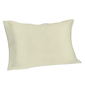 Spasilk Pure Silk Pillowcase, Charmeuse Silk Pillowcase, Hypoallergenic Pillowcase, King Sized, Ivory