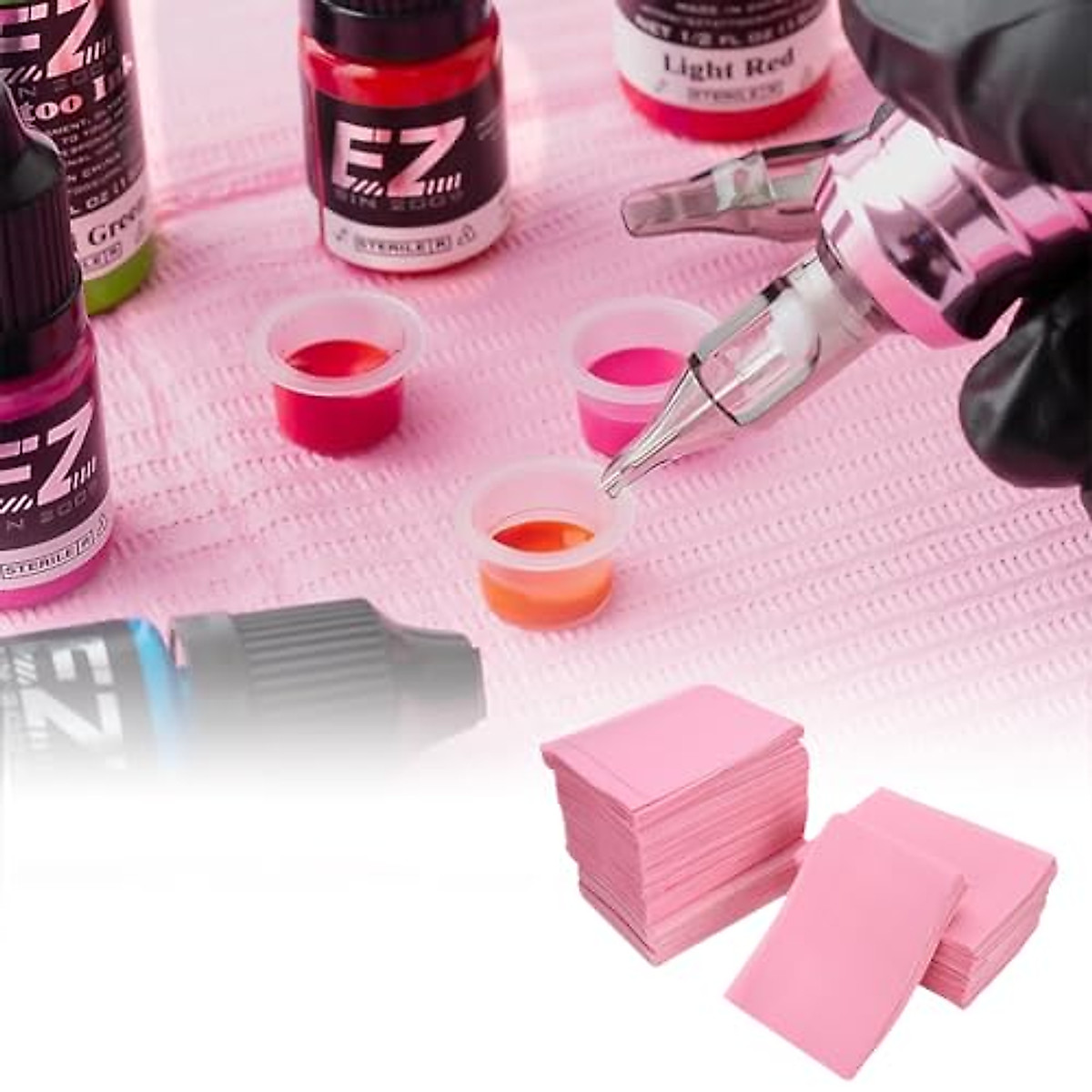 Disposable Dental Bibs, Waterproof Tattoo Piercing Table Mat Nail Paper Towels for Acrylic Disposable Manicure Towels Underpads Tablecloth Tattoo Supply Sheets 125pcs