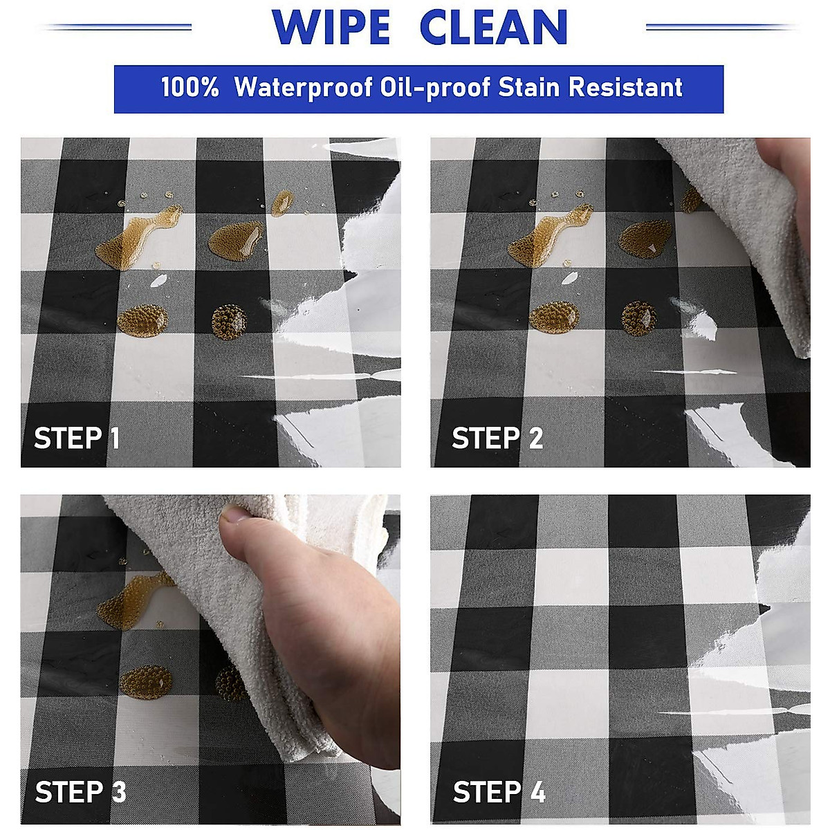 Hiasan Clear Plastic Tablecloth Rectangle - 100% Waterproof Oilproof Stain Resistant Wipeable Transparent Vinyl Table Cloth Protector, 60 x 84 Inch