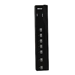 Woods 0416018811 7-Outlet Surge Protector Power Strip w/ 10-Foot Cord